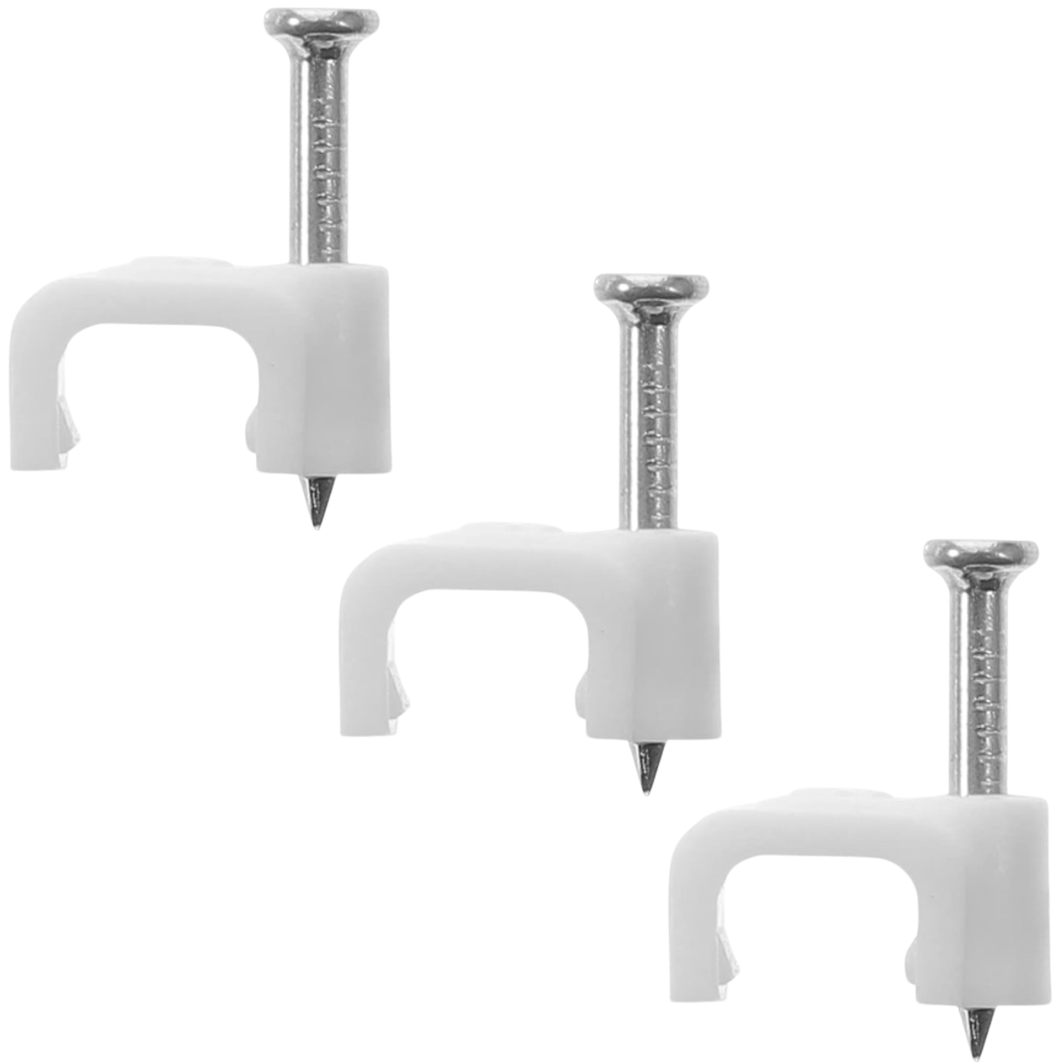 Grapa De Plástico Con Clavo Para Cable Plano 100 Piezas – Ferre Herrajes