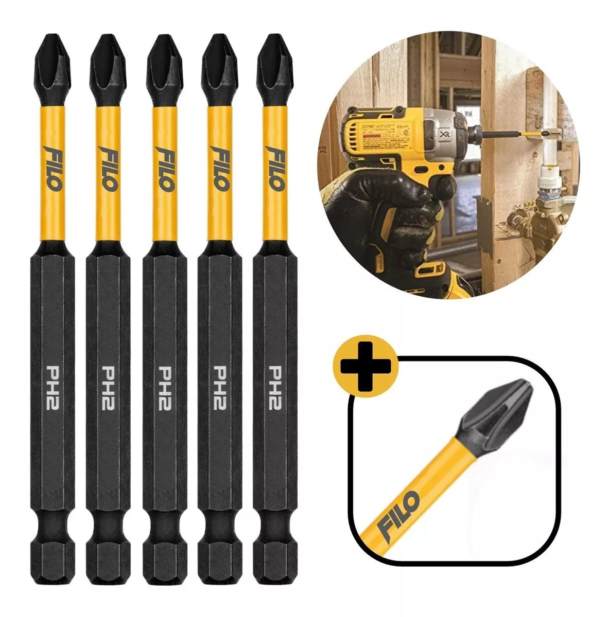 Puntas De Impacto Phillips Ph2 X 3" Magnetica S2 Filo Tools 75mm ...