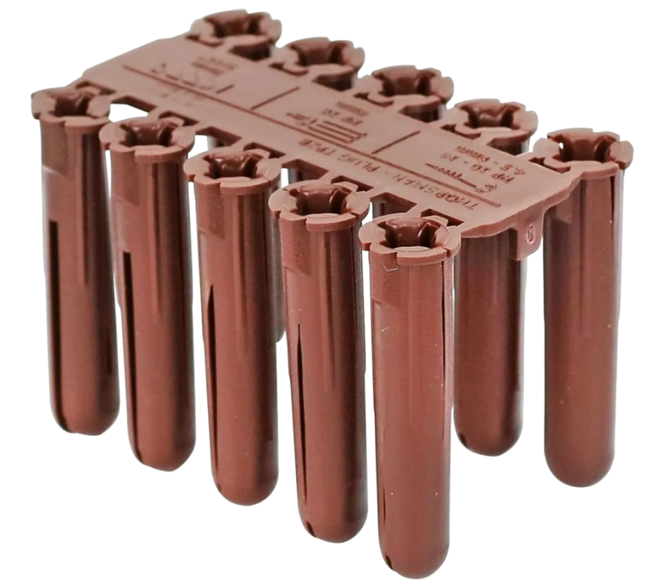 Taquete Plástico Thorsman Café 5/16" 100 Piezas – Ferre Herrajes